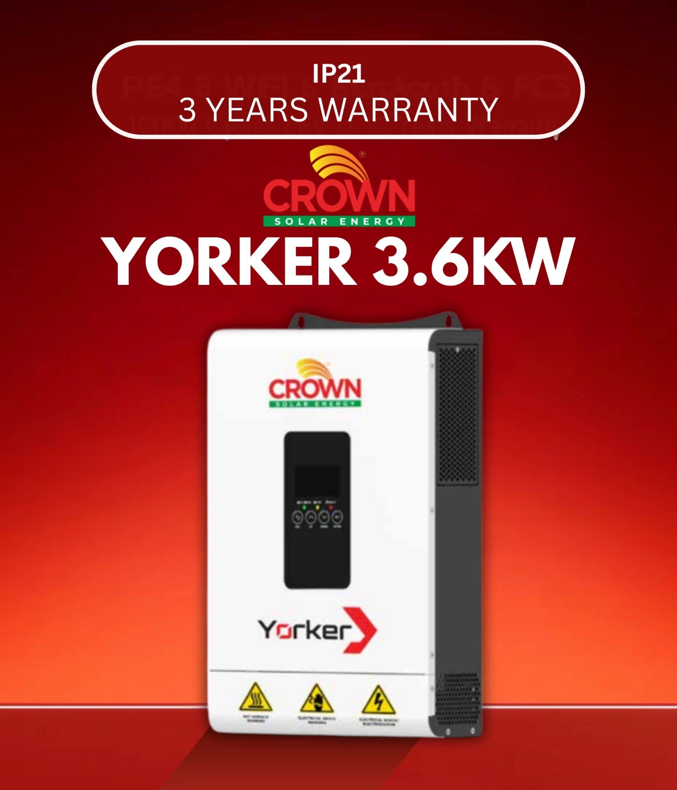 CROWN 3.6KW HYBRID INVERTER – Go Solar Bazar